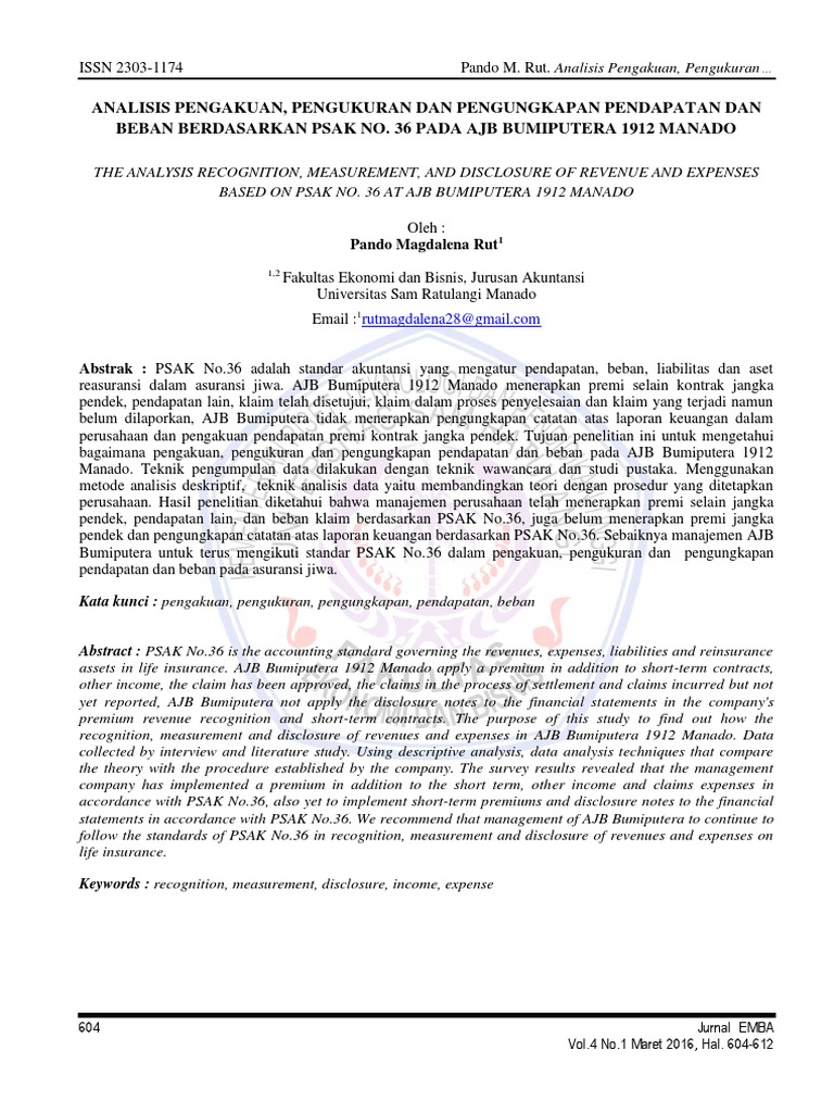 2931 ID Analisis Pengakuan Pengukuran Dan Pengungkapan Pendapatan Dan ...