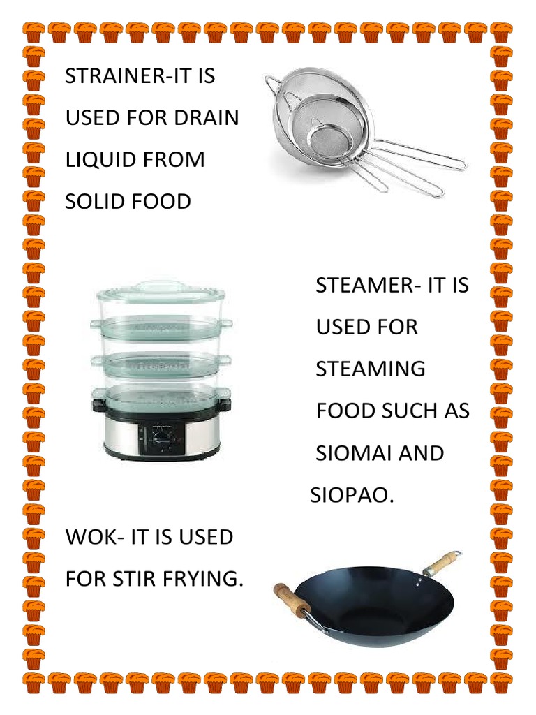 Strainer-It Is Used For Drain Liquid From Solid Food | PDF
