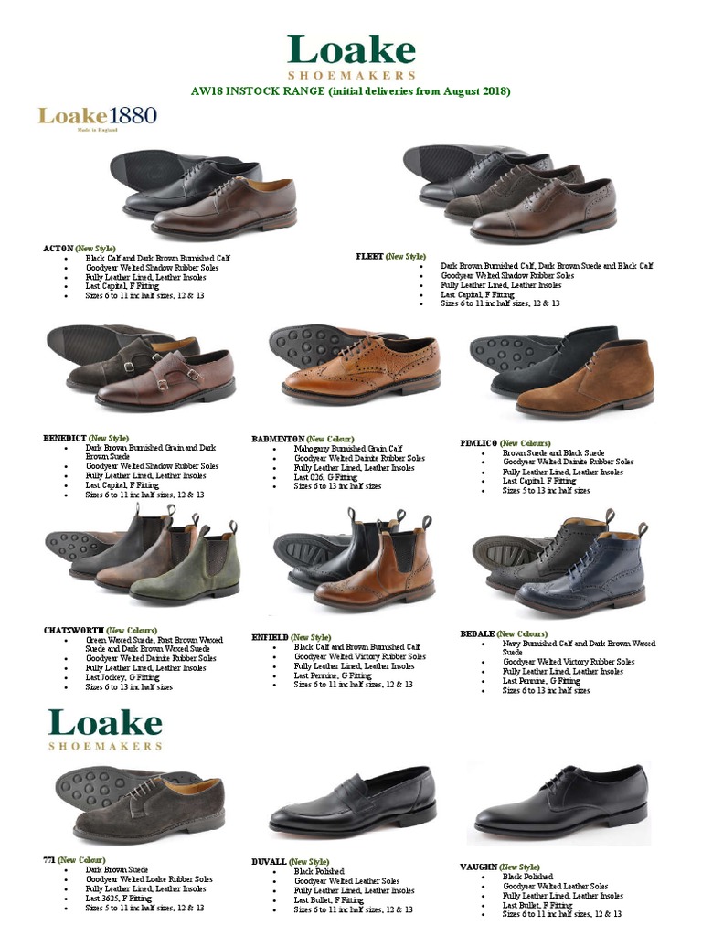 Loake Aw18 Collection | PDF | Shoe | Footwear