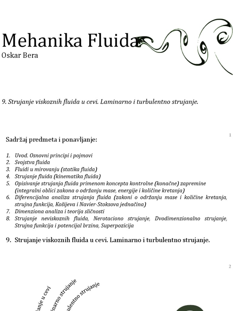 Mehanika Fluida - 9.ppsx | PDF