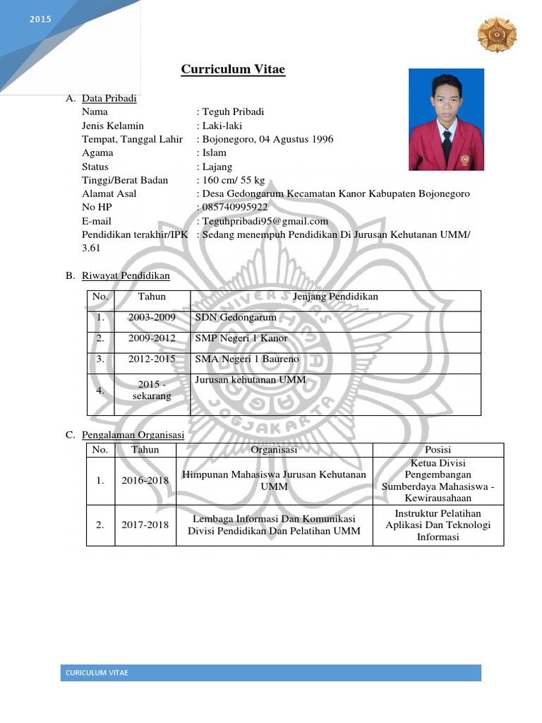 CV Teguh Pribadi | PDF