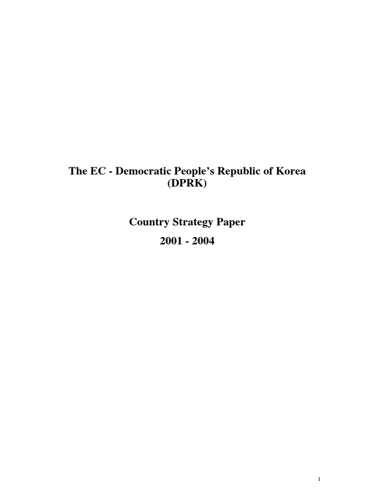 The EC - DPRK (2002) | PDF | North Korea | World Politics