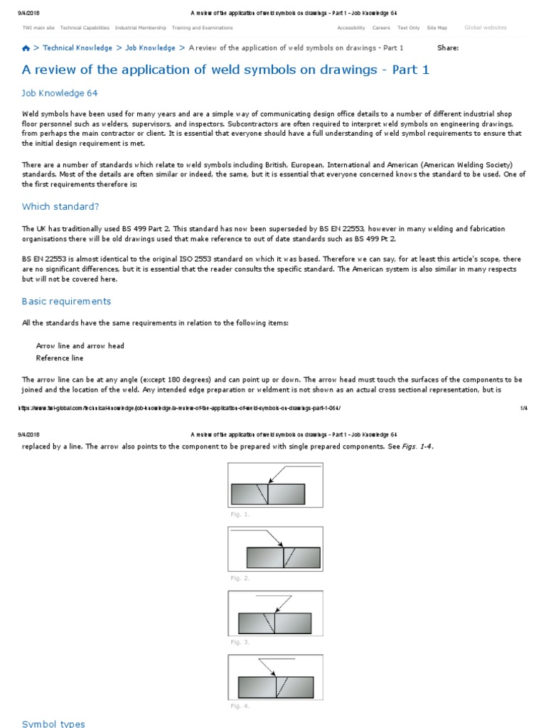 A Review of The Application of Weld Symbols On Drawings - Part 1 - Job ...