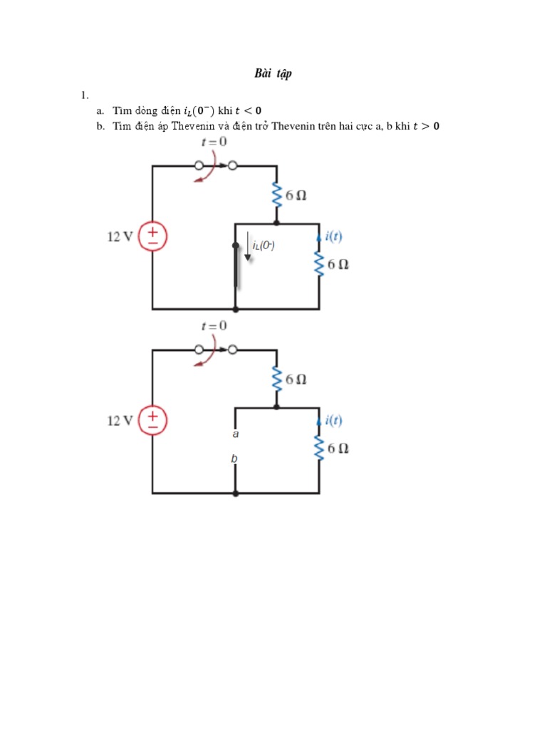 Bài Tập.tìm Mạch Thevenin | PDF
