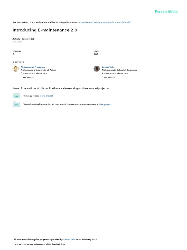 Introducing E-Maintenance 20 | PDF | Web 2.0 | Computer Science