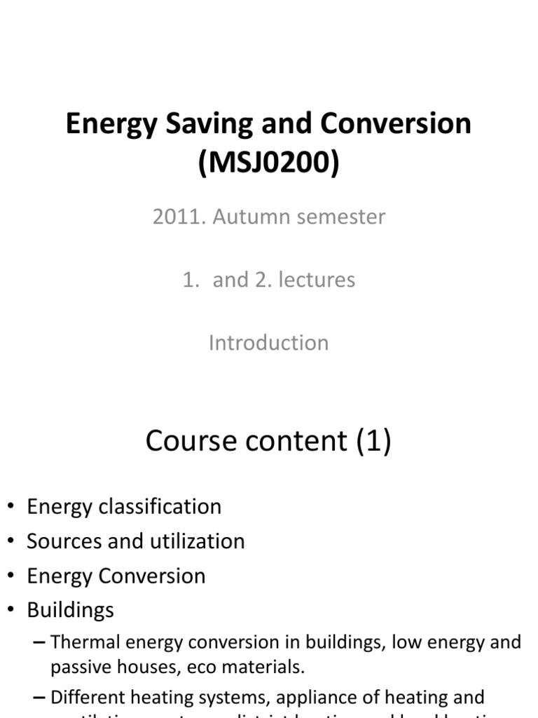 Energy Conversion in Buildings and Industry | PDF | Power Station ...