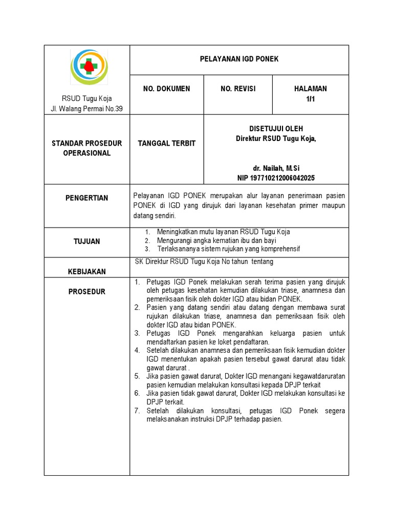 ALUR Igd Ponek | PDF