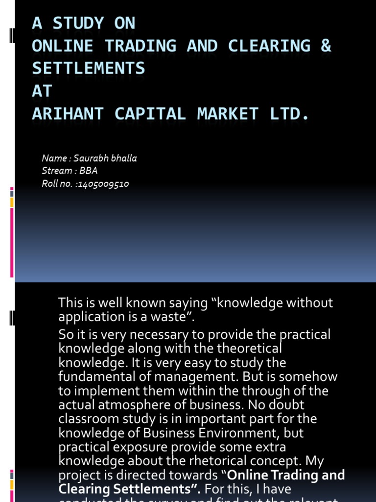 Anuj Project | PDF | Stocks | Securities (Finance)