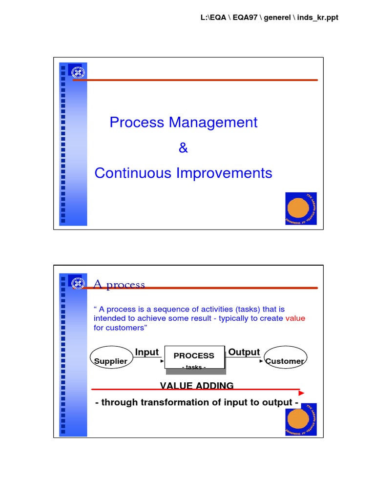 Process Management Continuous Improvement PDF | PDF | Strategic ...