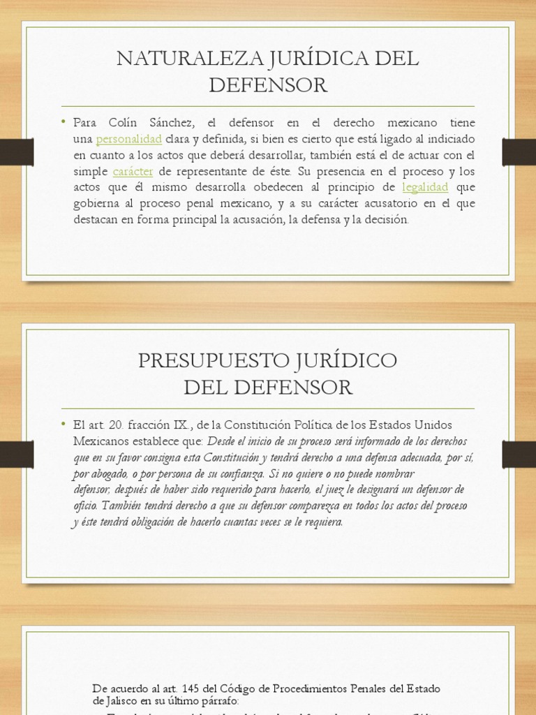 DEFENSOR | PDF | Estado (política) | Procedimiento Criminal