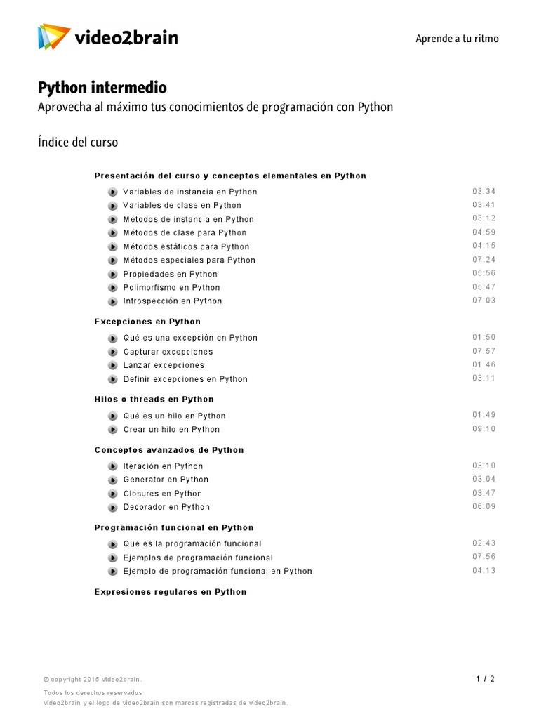 Python Intermedio Índice | PDF | Datos | Recuperación de información