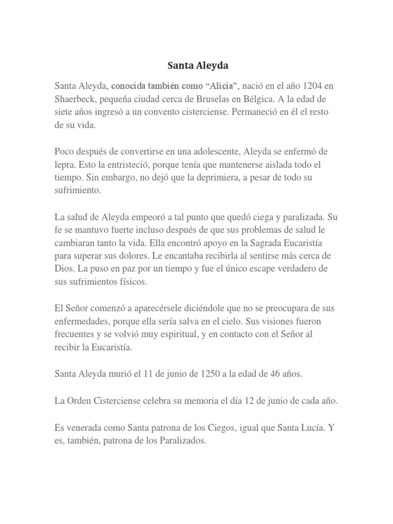 Santa Aleyda | PDF