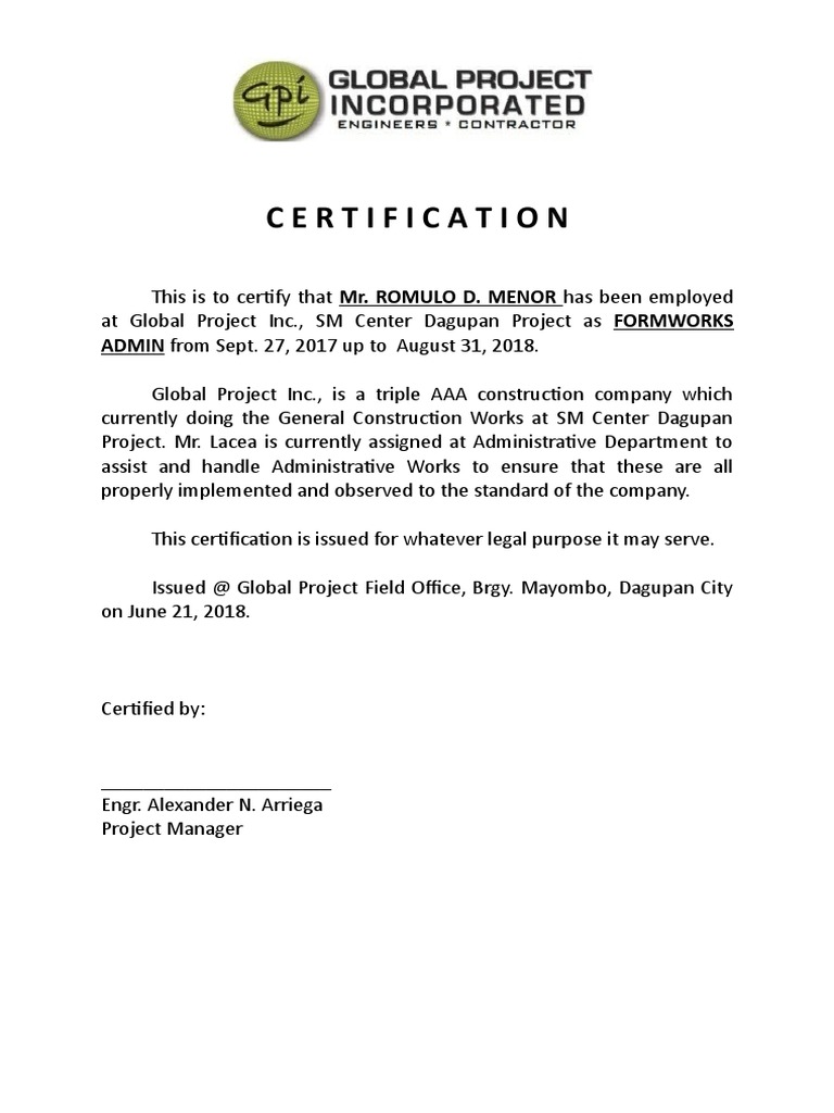 LG Certification | PDF