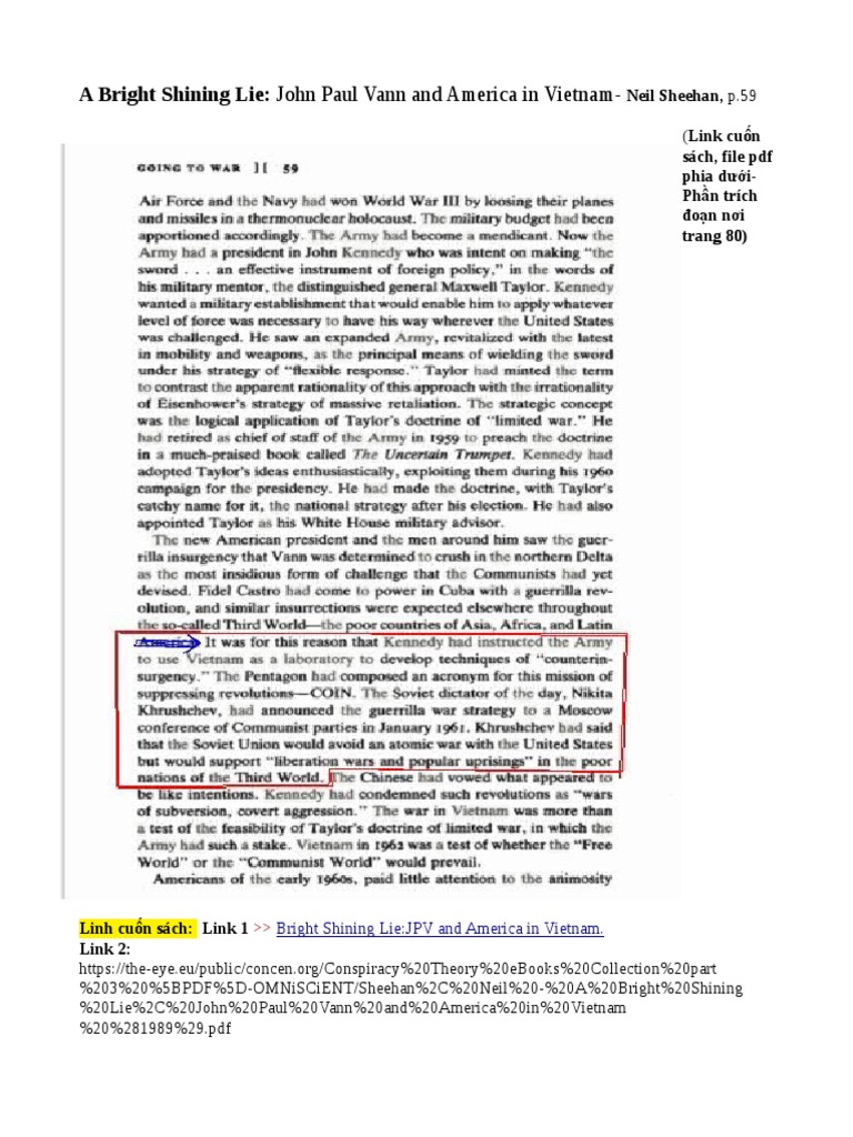 A Bright Shining Lie: John Paul Vann and America in Vietnam, p59 | PDF