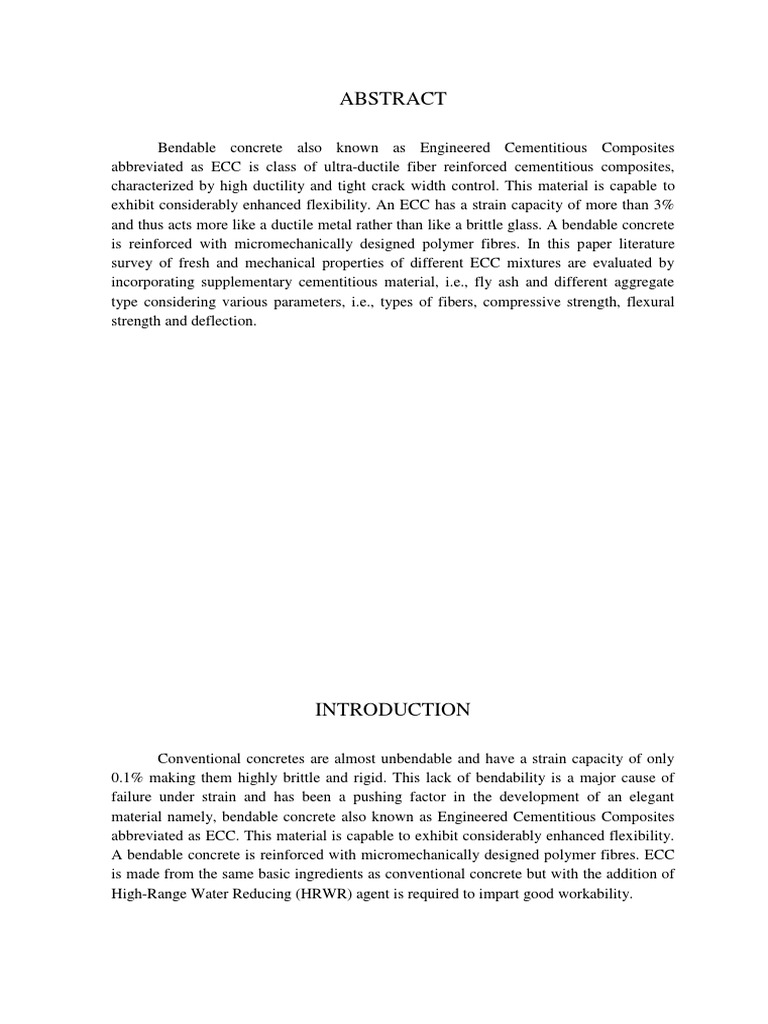 Bendable Concrete Innovations | PDF | Strength Of Materials | Composite ...