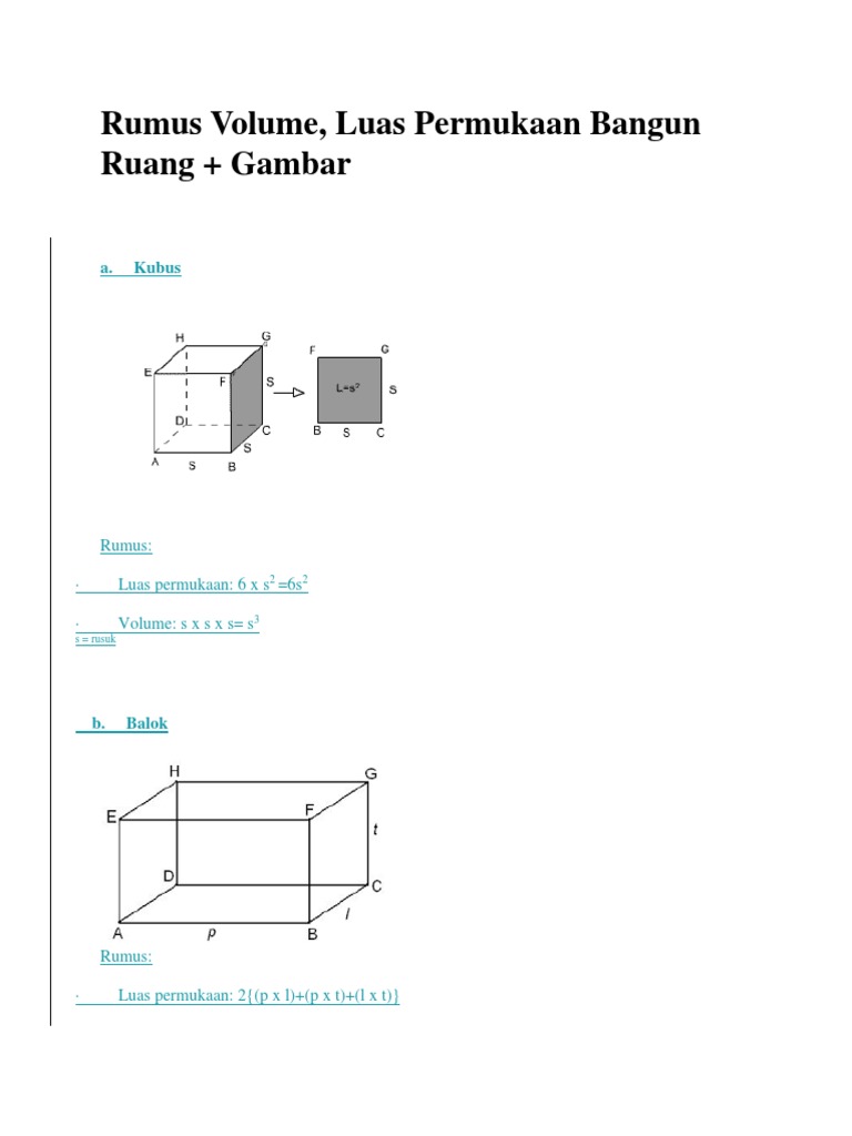 Rumus Volume | PDF