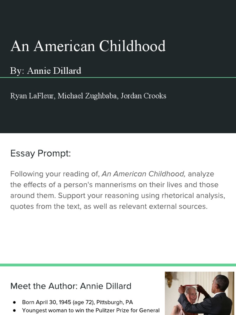 An American Childhood Presentation | PDF | Games & Activities