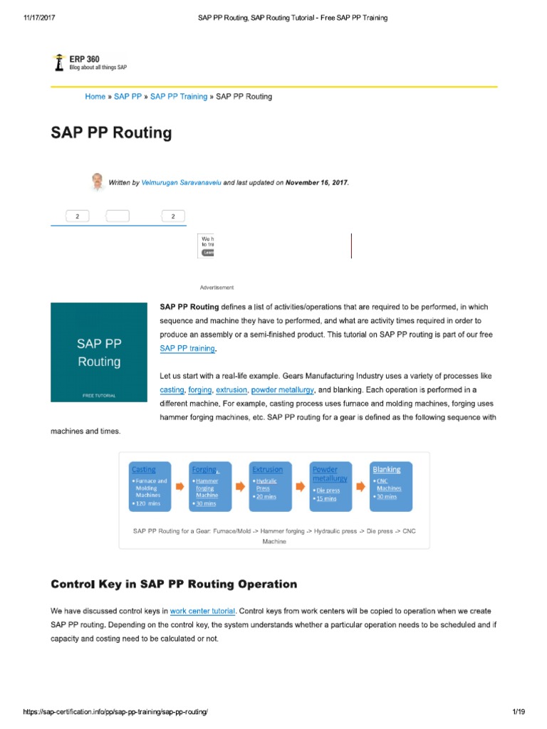 SAP PP Routing | PDF