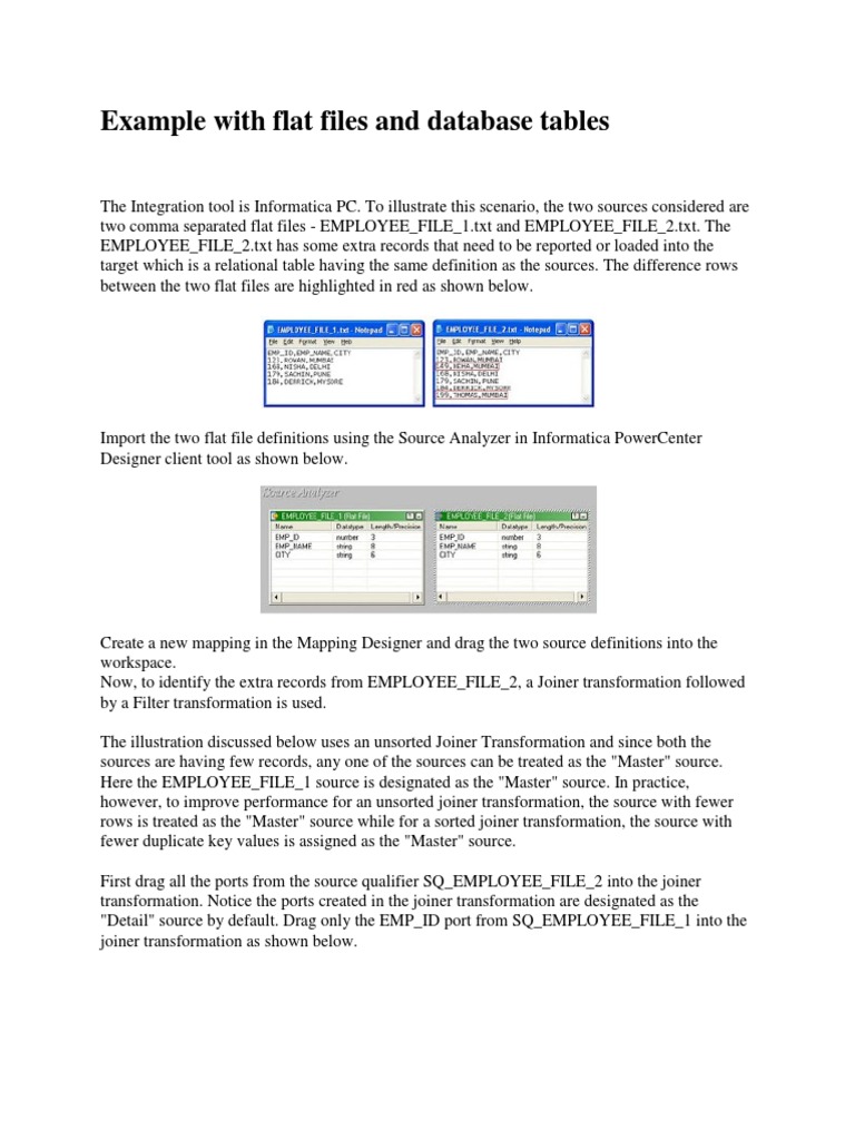 Import flat files into database table using Informatica | PDF | Data Management Software ...