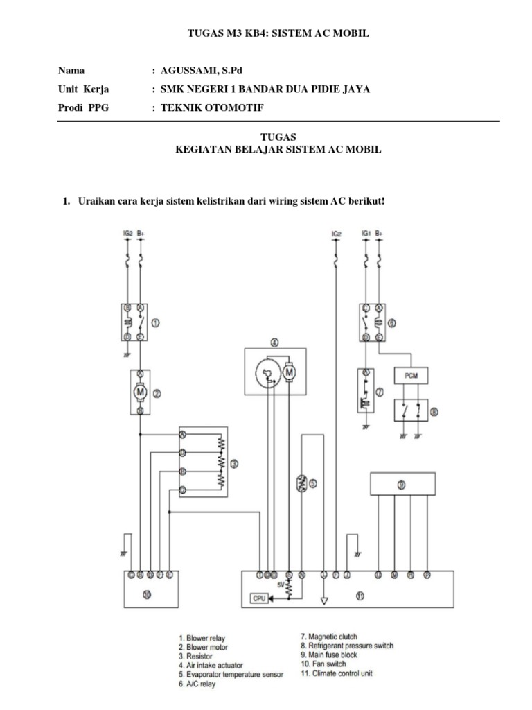 Tugas M3 KB4 Sistem AC Mobil | PDF