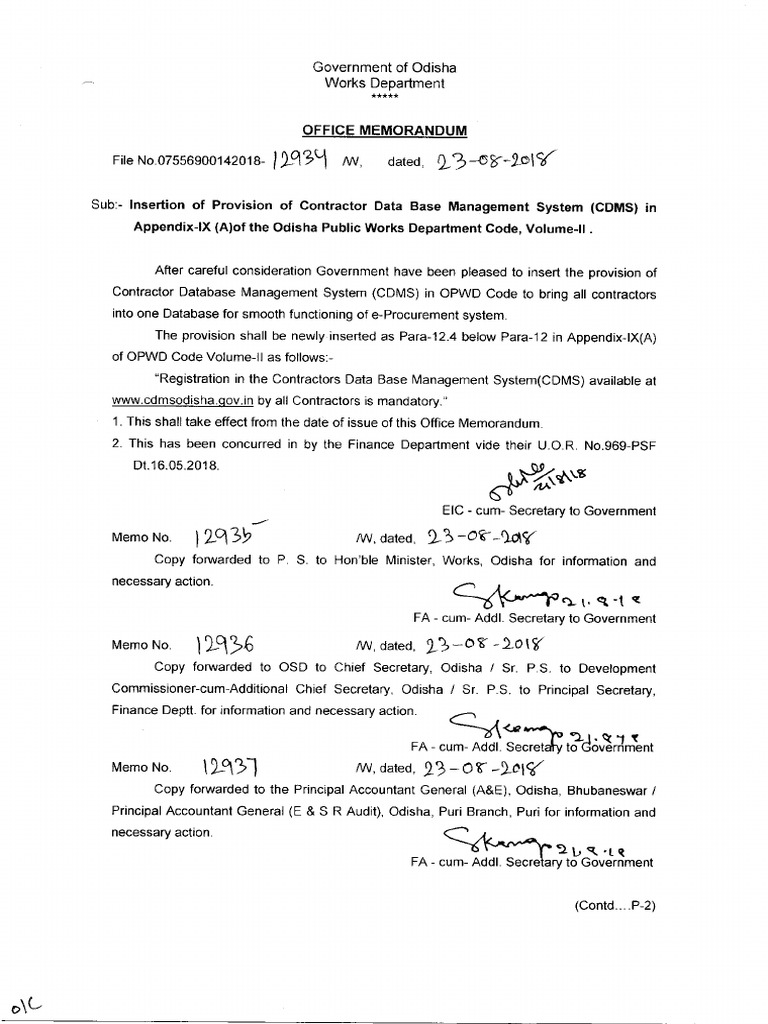 Odisha PWD Registration in CDMS | PDF | Information Science | Business