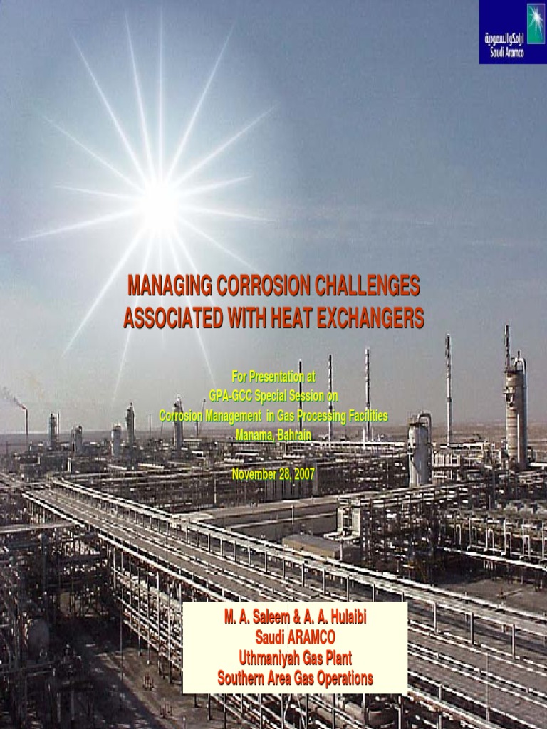 Integrity of Corrosion at Heat Exchangers | PDF | Heat Exchanger ...