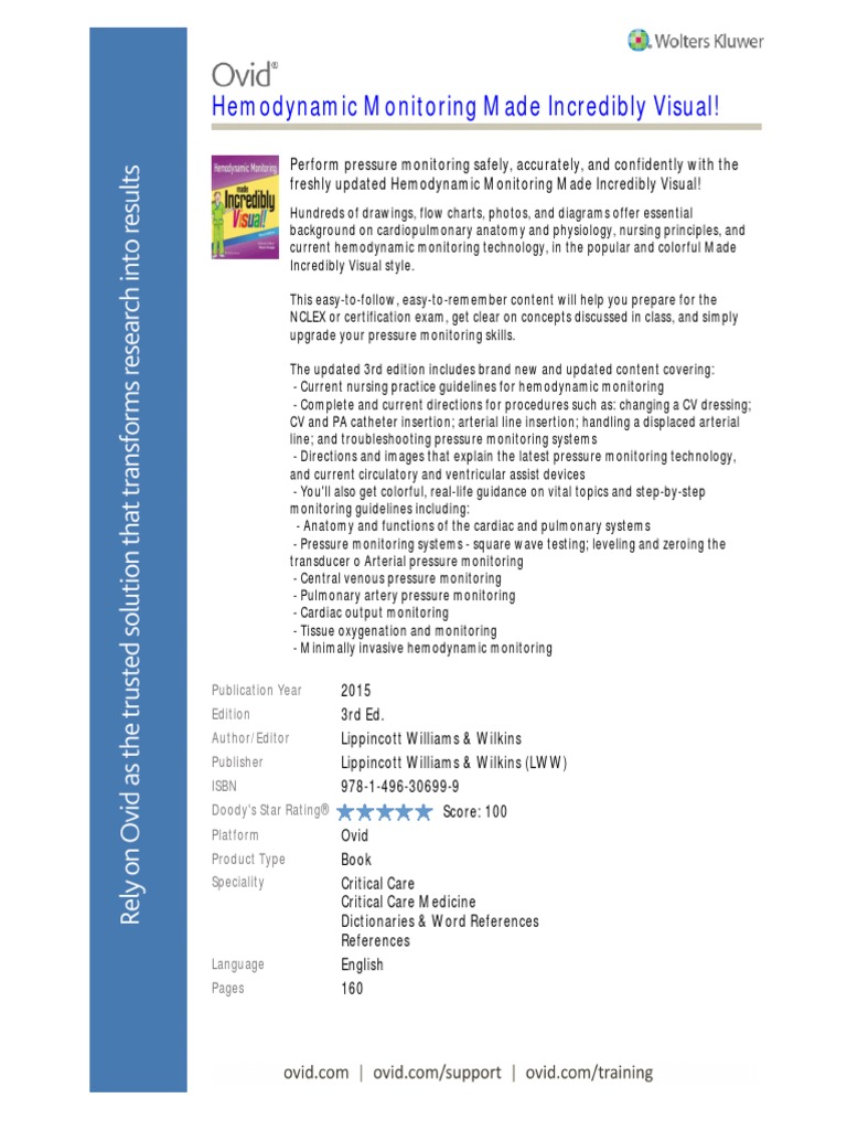 Hemodynamic Monitoring Made Incredibly Visual! | PDF | Hemodynamics ...