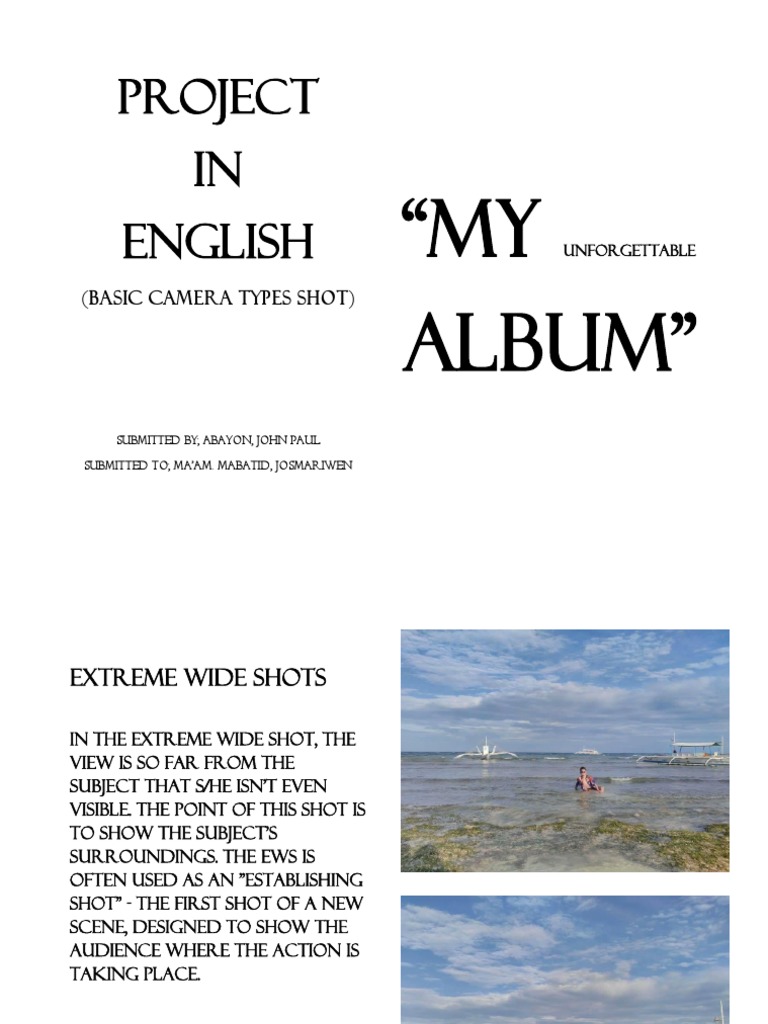 Project IN English: "MY Album" | PDF