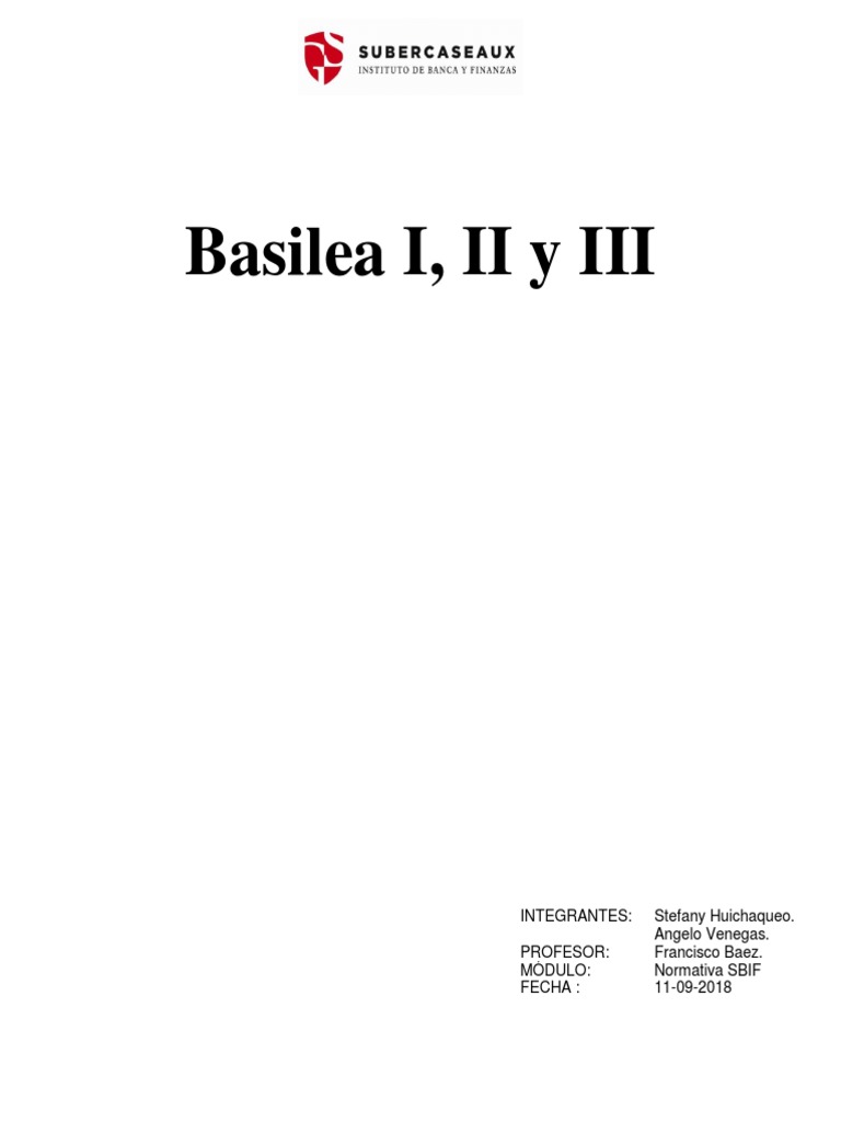 Basilea I, II y III | PDF | Basilea Ii | Basilea Iii