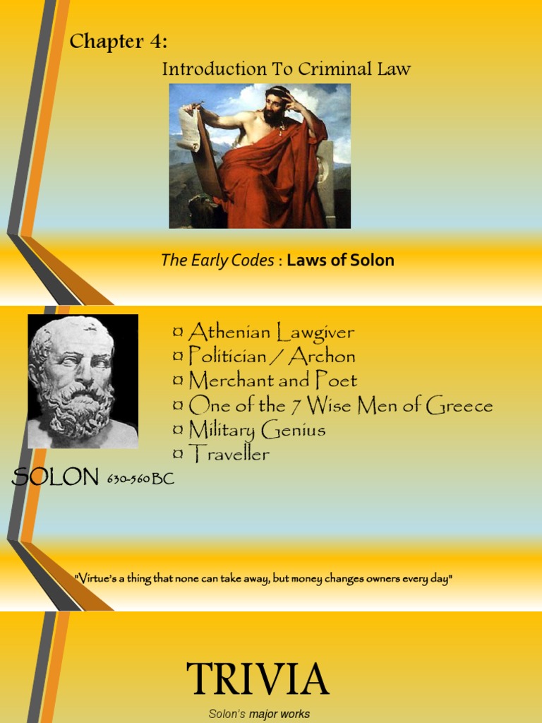 Laws of Solon (Intro Report) | PDF