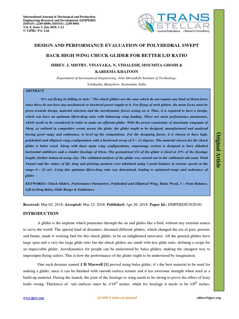 Design and Performance Evaluation of Polyhedral Swept Back High Wing ...