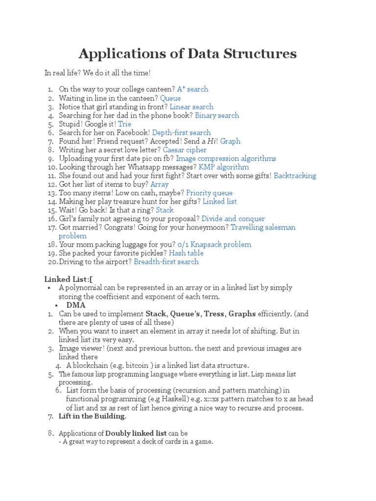 Applications of Data Structures | PDF | Scheduling (Computing) | Web ...