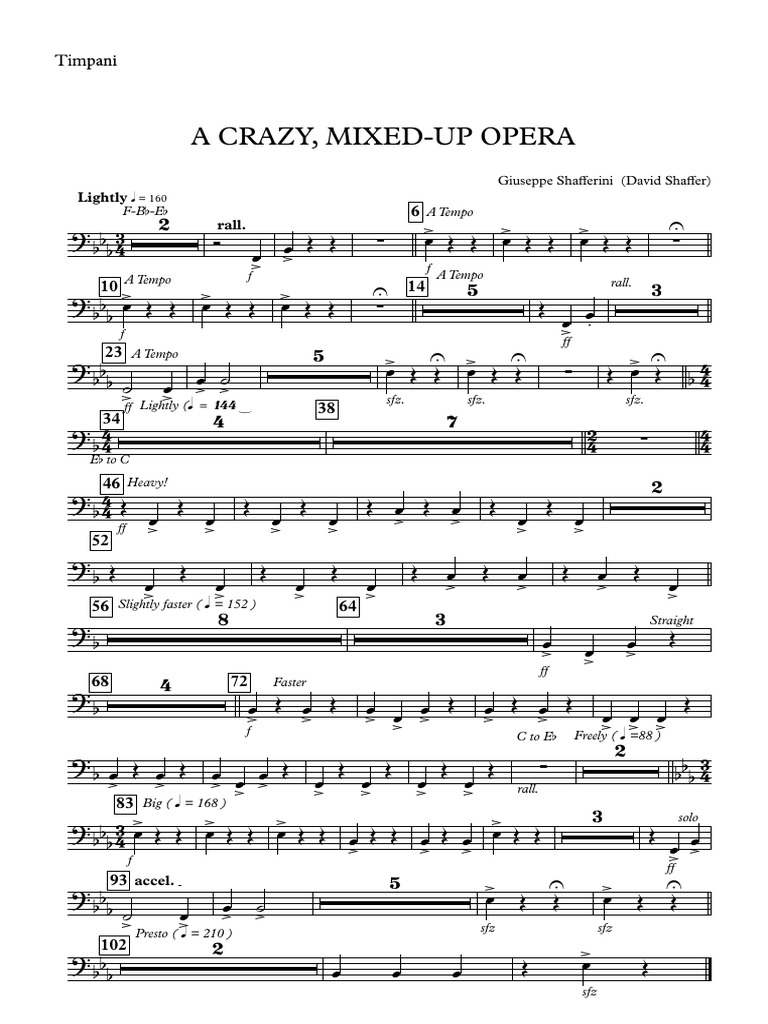 A Crazy, Mixed-Up Opera - Parts | PDF | Elements Of Music | Musical Forms