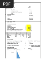 Elevated Water Tank Design Spreadsheet | PDF | Pascal (Unit) | Bending