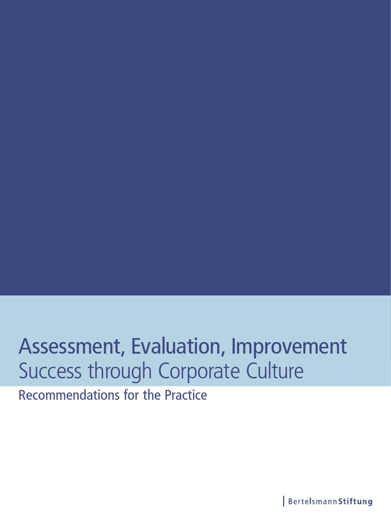 Assessment Evaluation Improvement - Success Through Corporate Culture ...