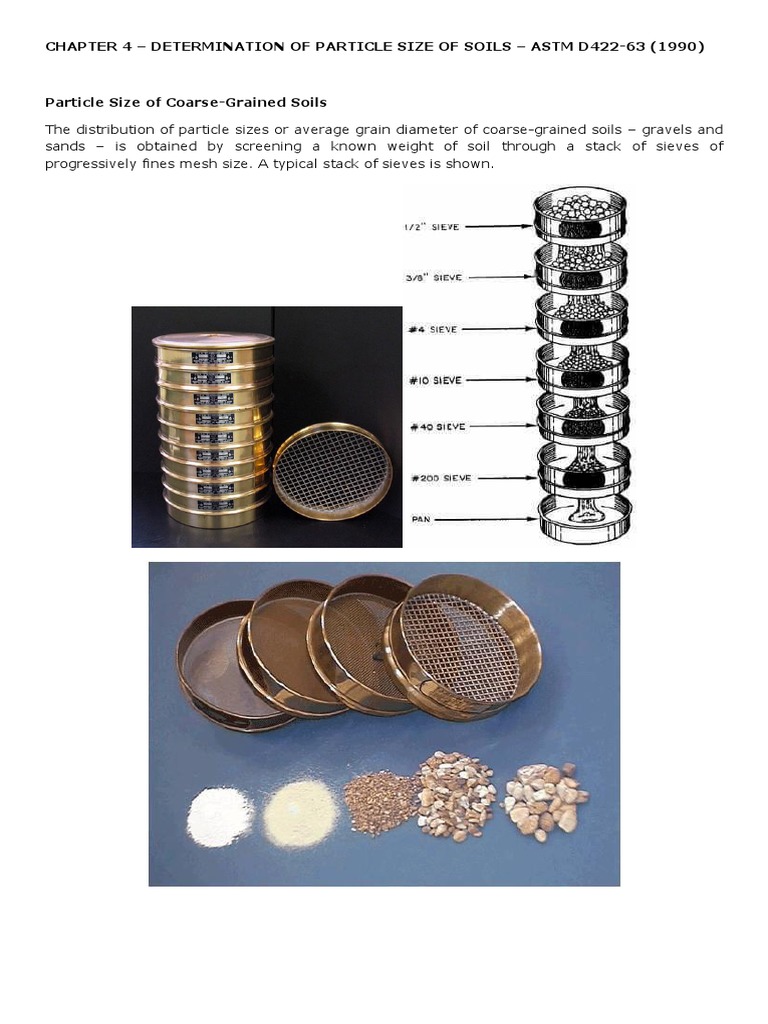 Soil Particle Size Analysis Methods | PDF | Sand | Silt