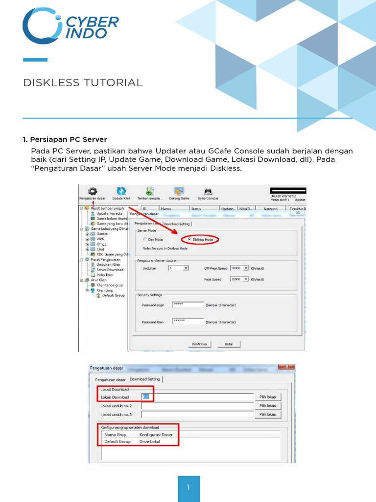 Panduan Lengkap Instalasi Diskless | PDF | Game & Aktivitas | Komputer