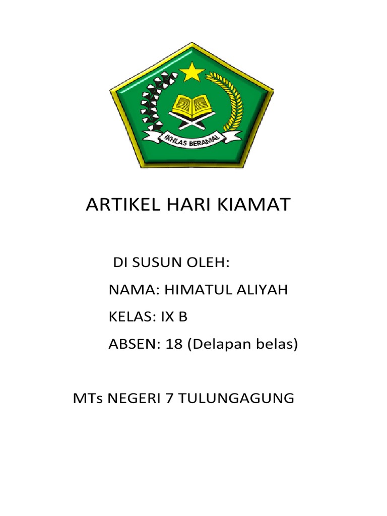 Artikel Hari Kiamat Himatul Aliyah | PDF | Agama & Spiritualitas