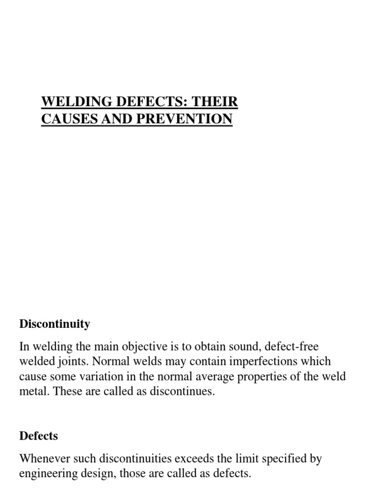 Welding Defects: Their Causes and Prevention | PDF | Welding | Construction
