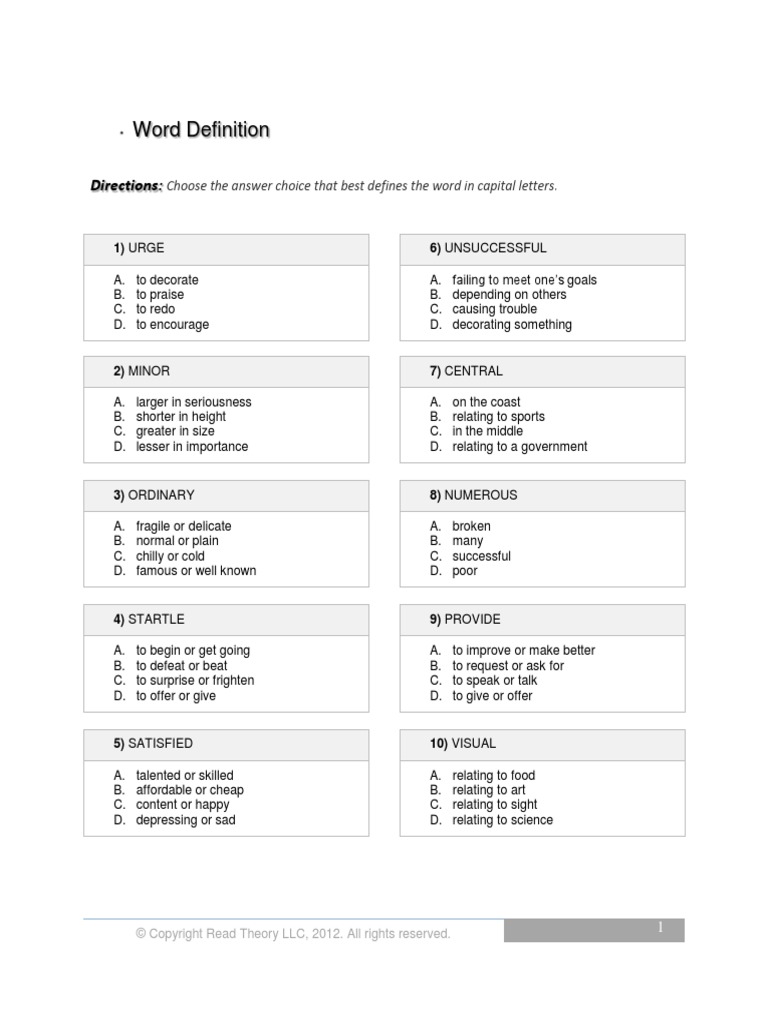 Word Definiton | PDF