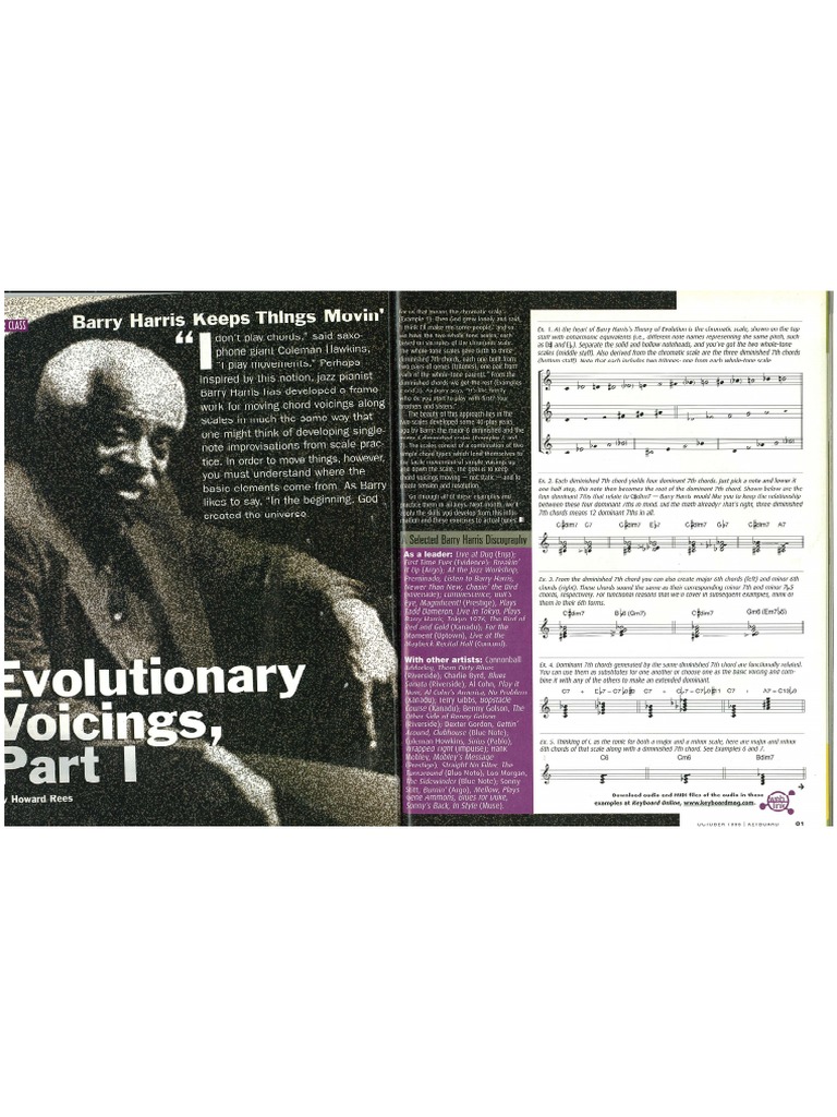Barry Harris Chord Techniques Evolutionary Voicings | PDF