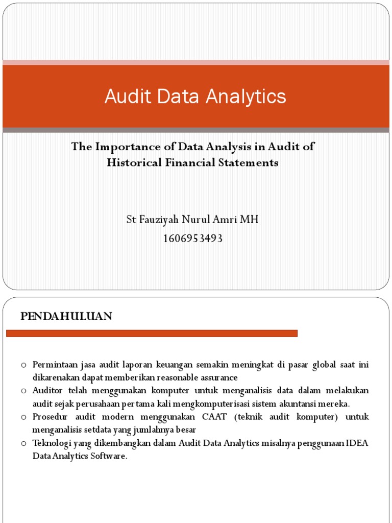 Audit Data Analytics | PDF