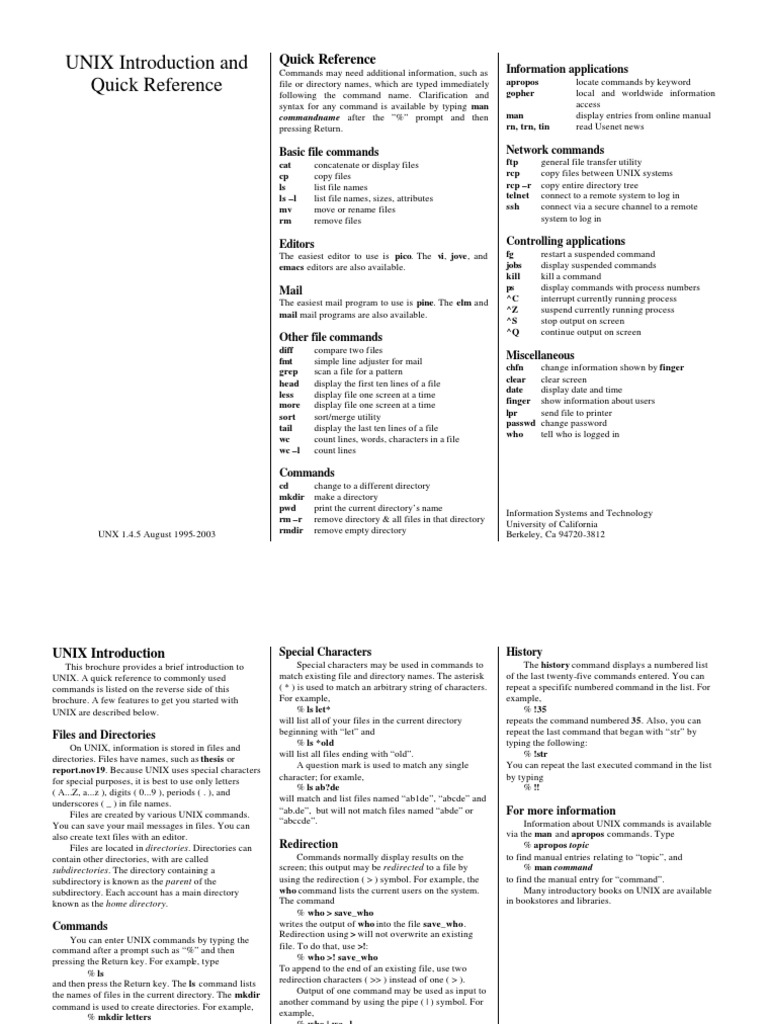 Unix Intro Pdf Directory Computing Computer File