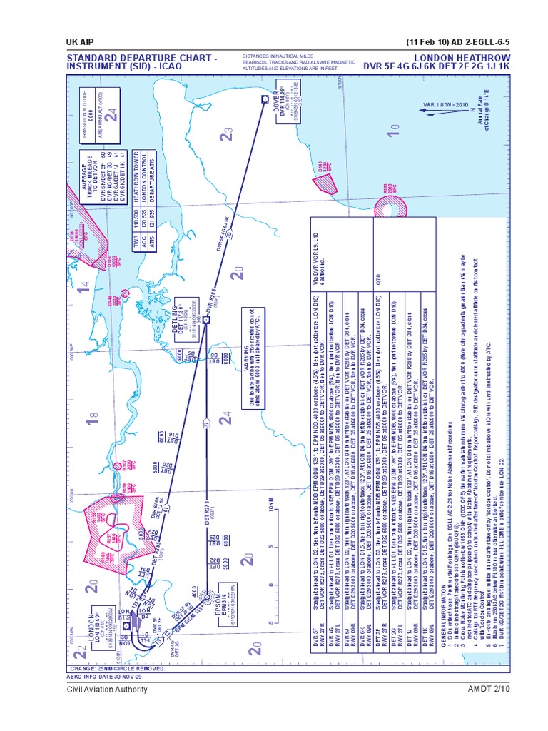 London Heathrow DVR5F4G6J6KDET2F2G1J1K Standard Departure Chart ...