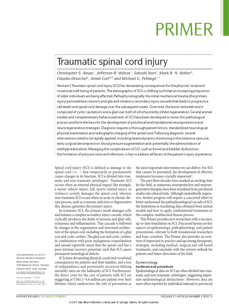 Trauma Medula Spinalis - Ahuja | PDF | Vertebral Column | Spinal Cord