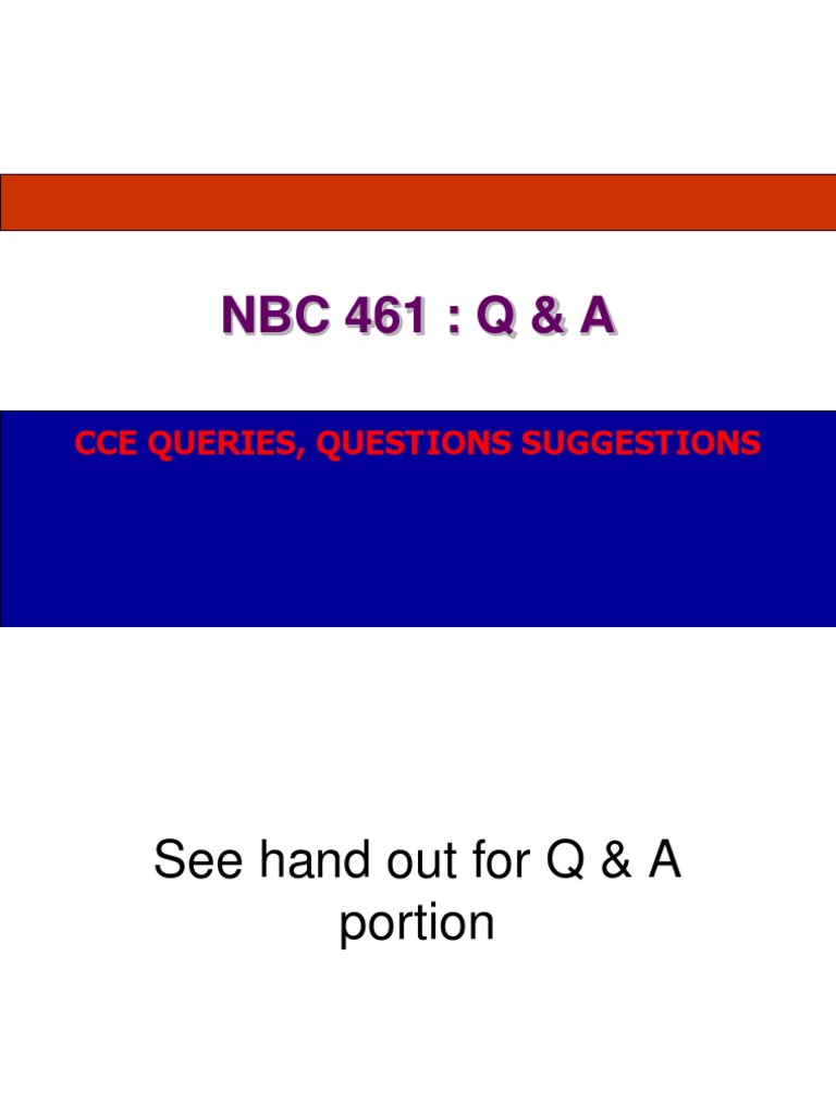 3 Nbc-461-Q-A | PDF | Academic Degree | Master's Degree