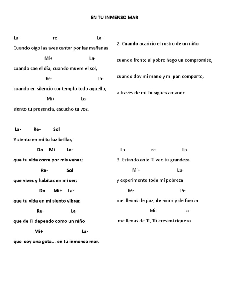 En Tu Inmenso Mar | PDF