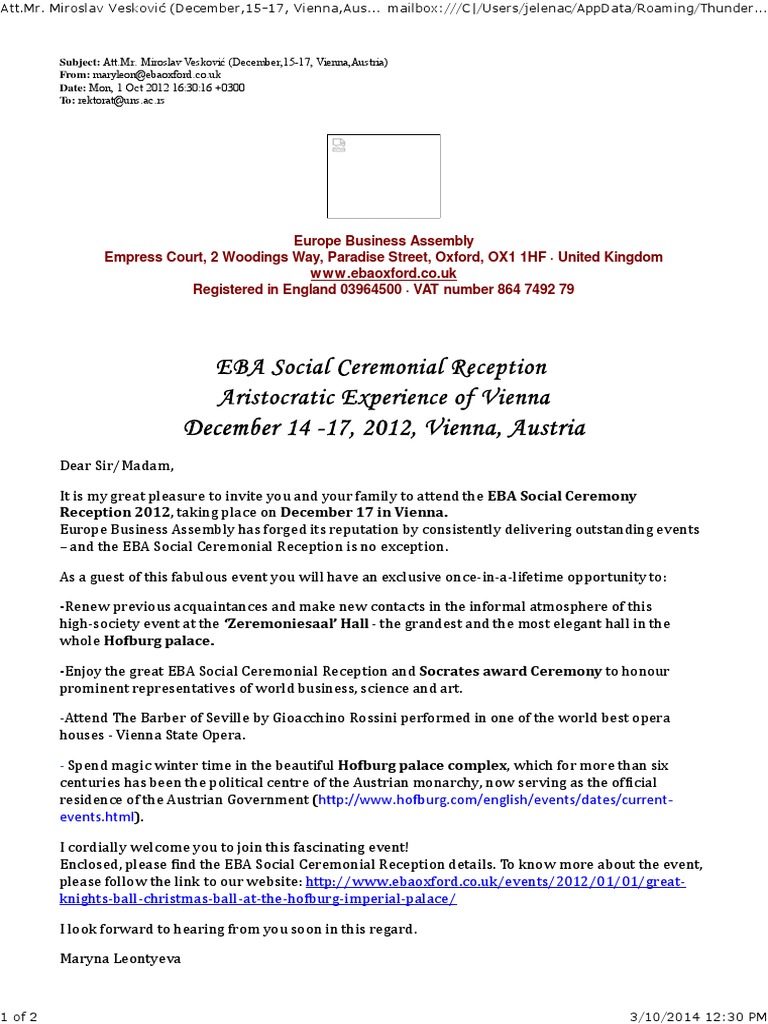 Universities Serbia EBA Letters PDF | PDF | University Of Oxford ...