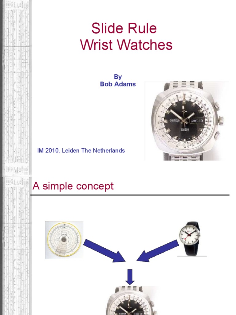 Slide Rule Watches for Aviators | PDF | Watch | Metrology