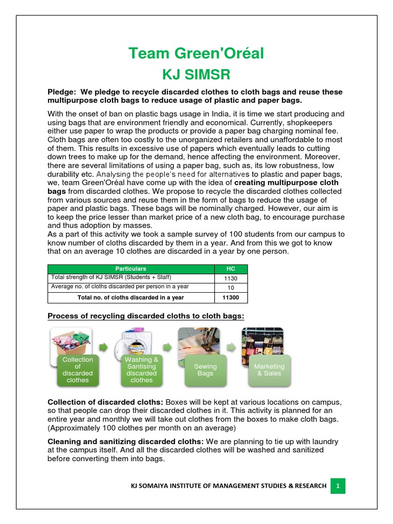 Green Pledge | Download Free PDF | Recycling | Clothing